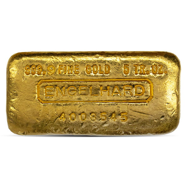 Engelhard 5 Oz Gold Bar - .9999 Pure (Secondary Market)