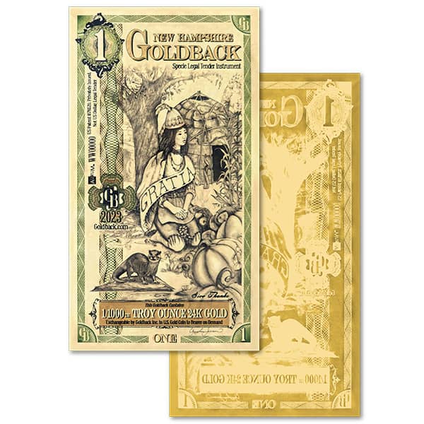 1/1000th Oz 1 Goldback Bundle Gold-Backed Bills for Sale - Money Metals