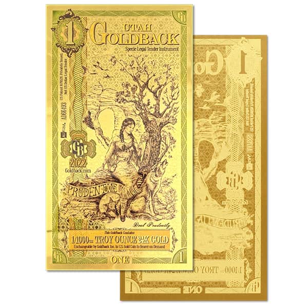 1/1000th Oz 1 Goldback Bundle Gold-Backed Bills for Sale - Money Metals