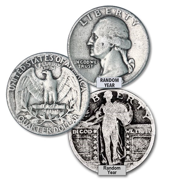 $1 Face Pre-1965 90% Silver Quarters (.715 Oz of Silver for Every $1 ...