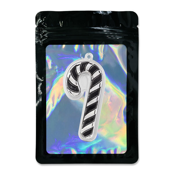 Candy Cane Silver - 1/2 Troy Ounce, .999 Pure (Ornament Capsule)
