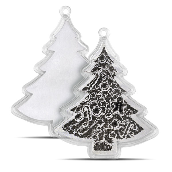 Christmas Tree Silver - 1/2 Troy Ounce, .999 Pure (Ornament Capsule)