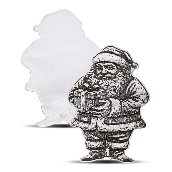 Santa Claus Silver - 1/2 Troy Ounce, .999 Pure (Ornament Capsule)
