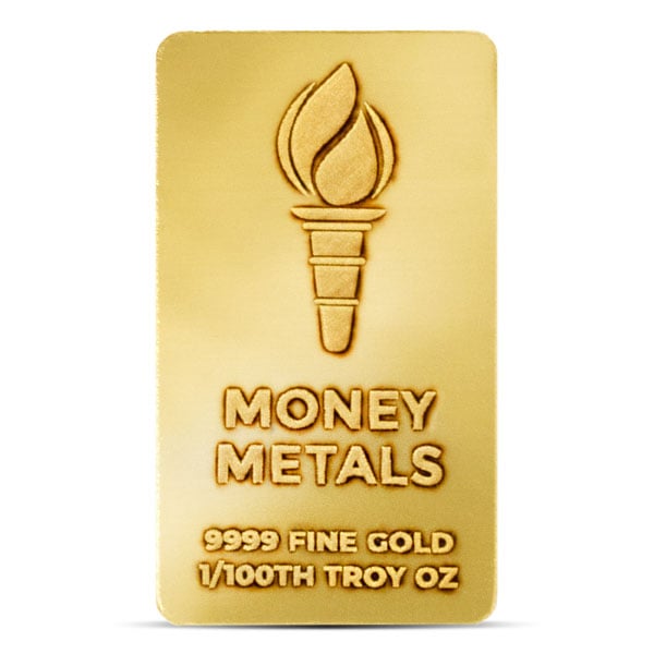 Gold Bar - 1/100 Troy Oz, .9999 Pure