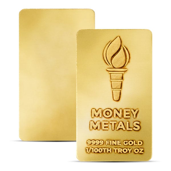 Gold Bar - 1/100 Troy Oz, .9999 Pure
