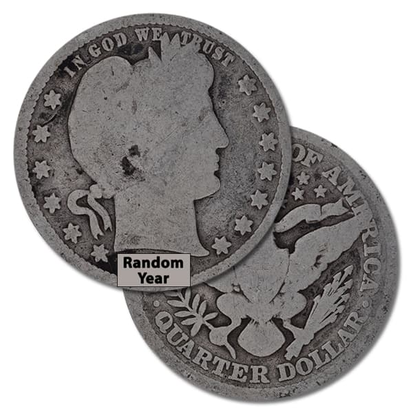 Silver Barber 3-Coin Set (Dime, Quarter, Half Dollar), Good to Very ...