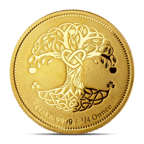 Ireland Tree of Life - 1/4 Oz Gold Round .9999 Pure