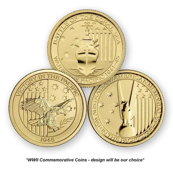 1/4 Oz Perth Mint WWII Commemorative Australian Gold Coin - Money Metals