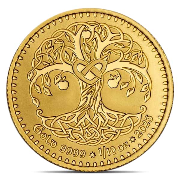 Ireland Tree of Life - 1/10 Oz Gold Round .9999 Pure