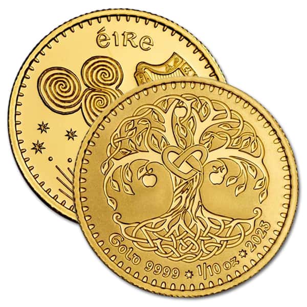 Ireland Tree of Life - 1/10 Oz Gold Round .9999 Pure