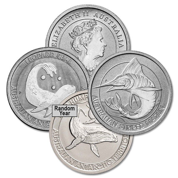 1/3 Oz Platinum Coin - .9995 Pure, Random Design