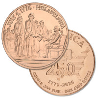 Copper Bitcoin Round - 1 AVDP Oz, .999 Pure Copper