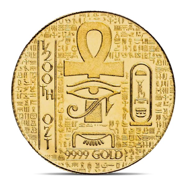 Egyptian Scarab 1/200 Oz Gold Round - .9999 Pure